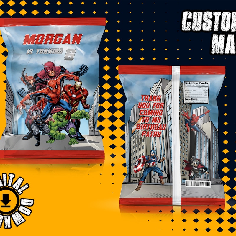 Superhero Chip Bag - Etsy