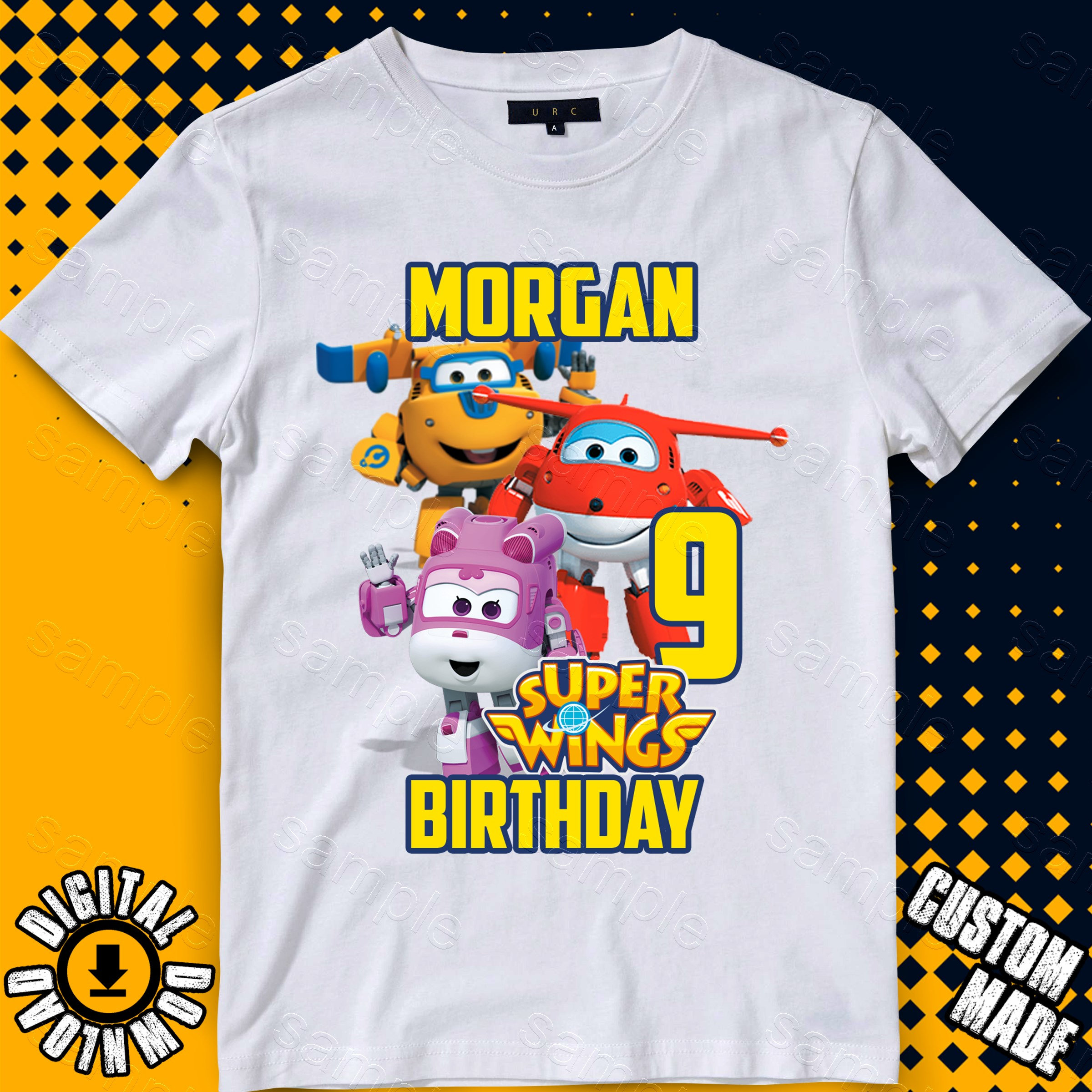 Super Wings Iron on Transfer, Super Wings Birthday Shirt DIY, Super ...