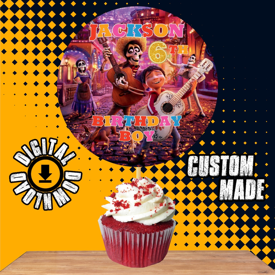 Coco Cupcake Toppers Coco Birthday Coco Cake Toppers Coco - Etsy