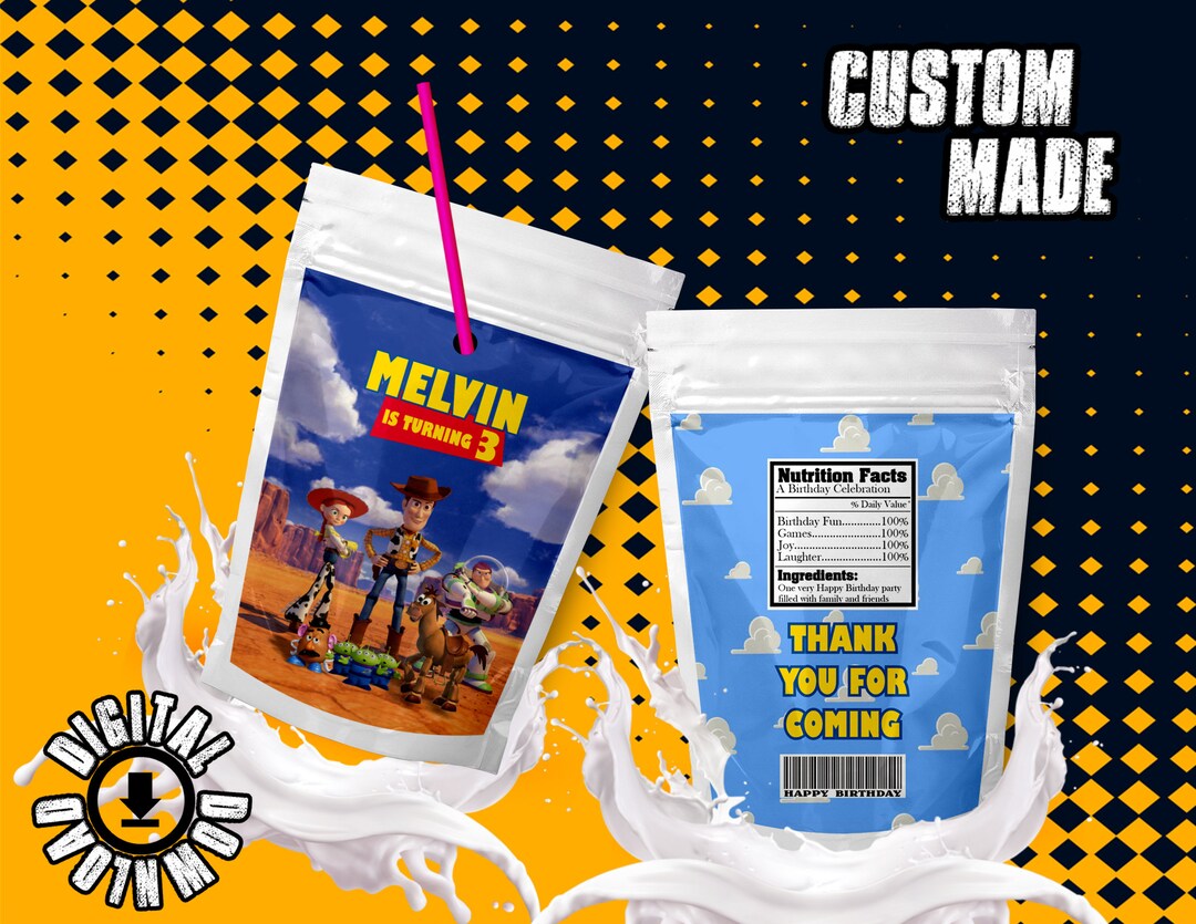 Toy Story Capri Sun Labels, Toy Story Juice Pouch Labels, Toy Story ...