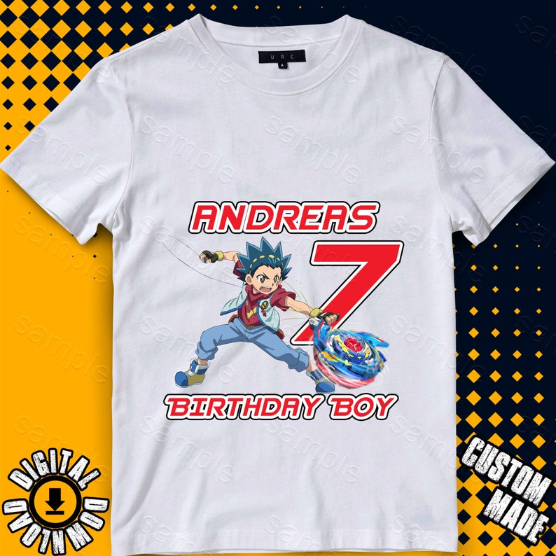 Beyblade Iron on Transfer, Beyblade Birthday Shirt DIY, Beyblade Shirt ...