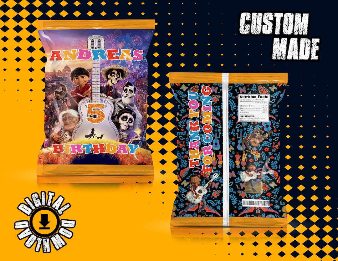 Coco Chip Bag Labels, Coco Snack Bag Labels, Coco Candy Bag Labels ...