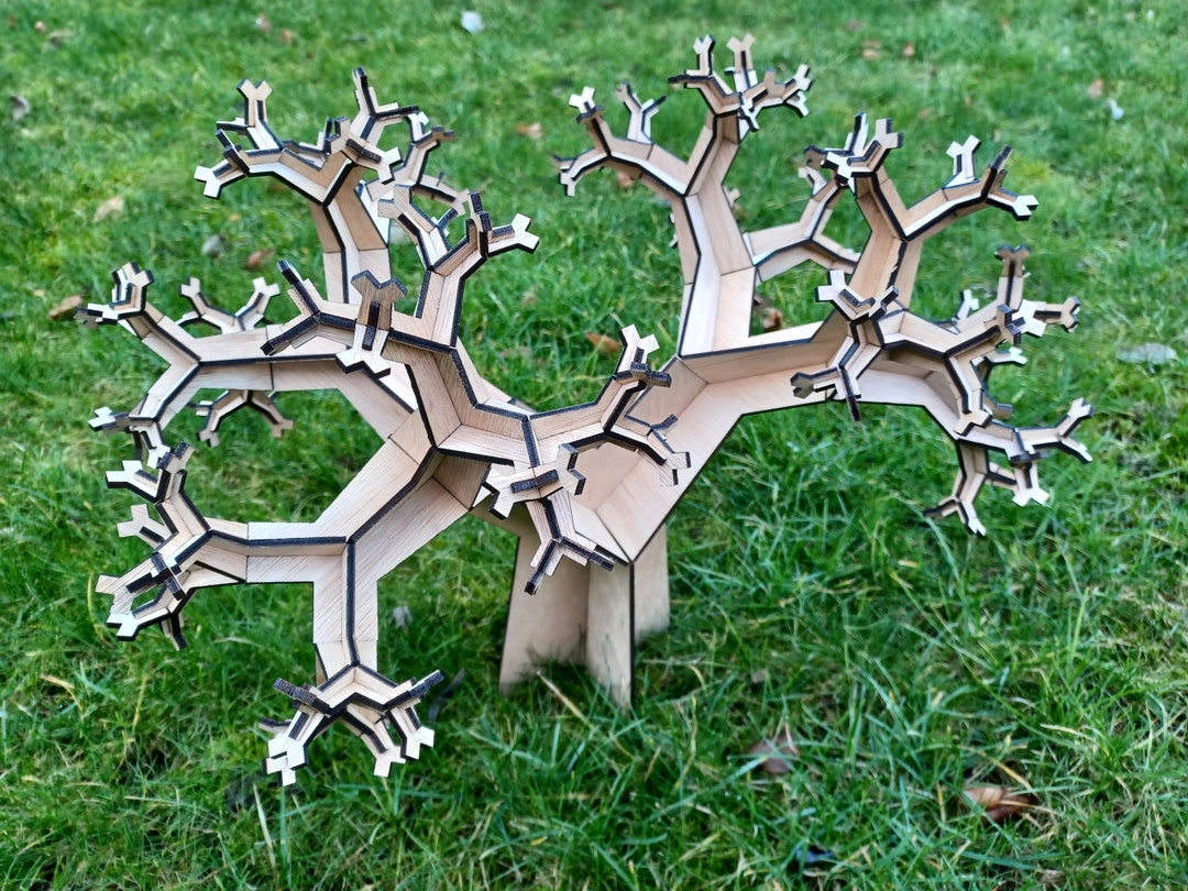 Pythagoras Tree Made of Wood three-dimensional - Etsy