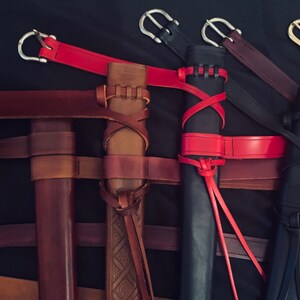 Medieval Scabbard: Handmade Knight Sword Belt Made From Veg Tan Leather ...