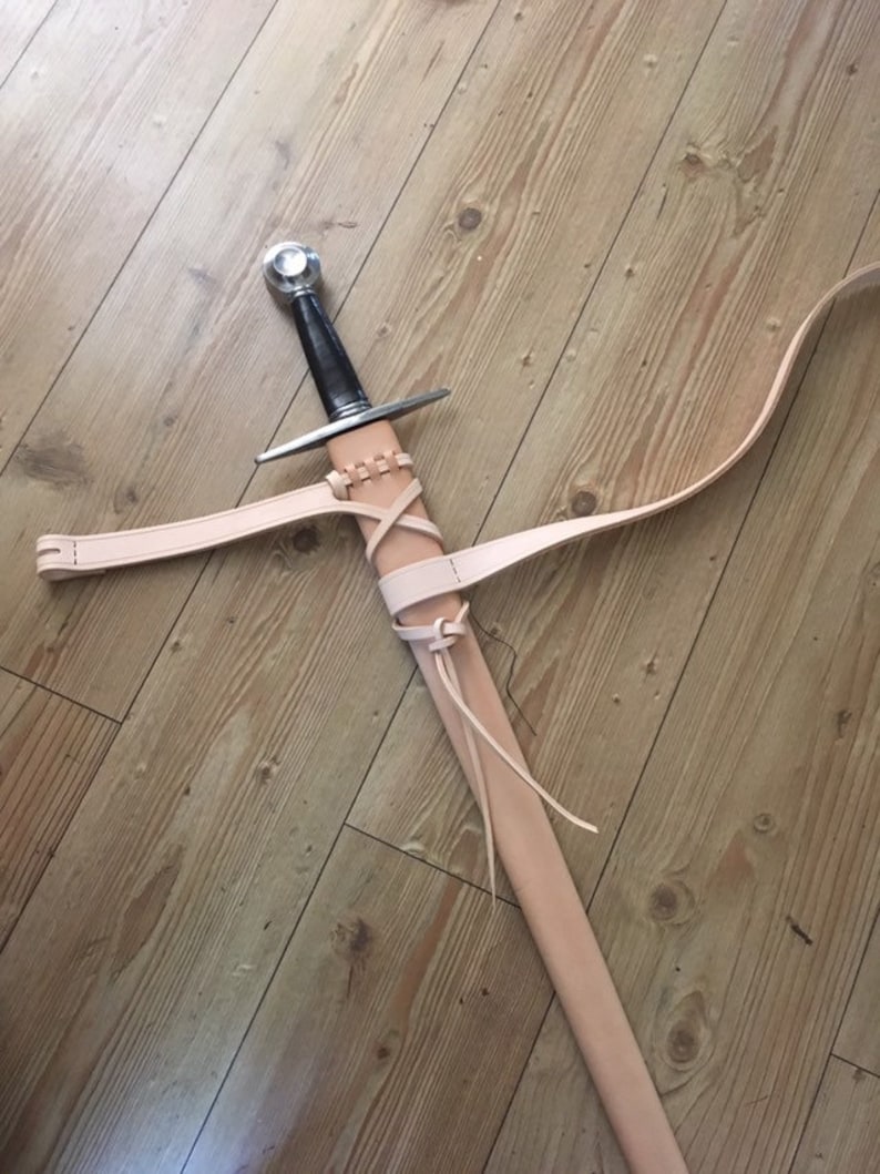 Medieval Scabbard: Handmade Knight Sword Belt Made From Veg Tan Leather ...