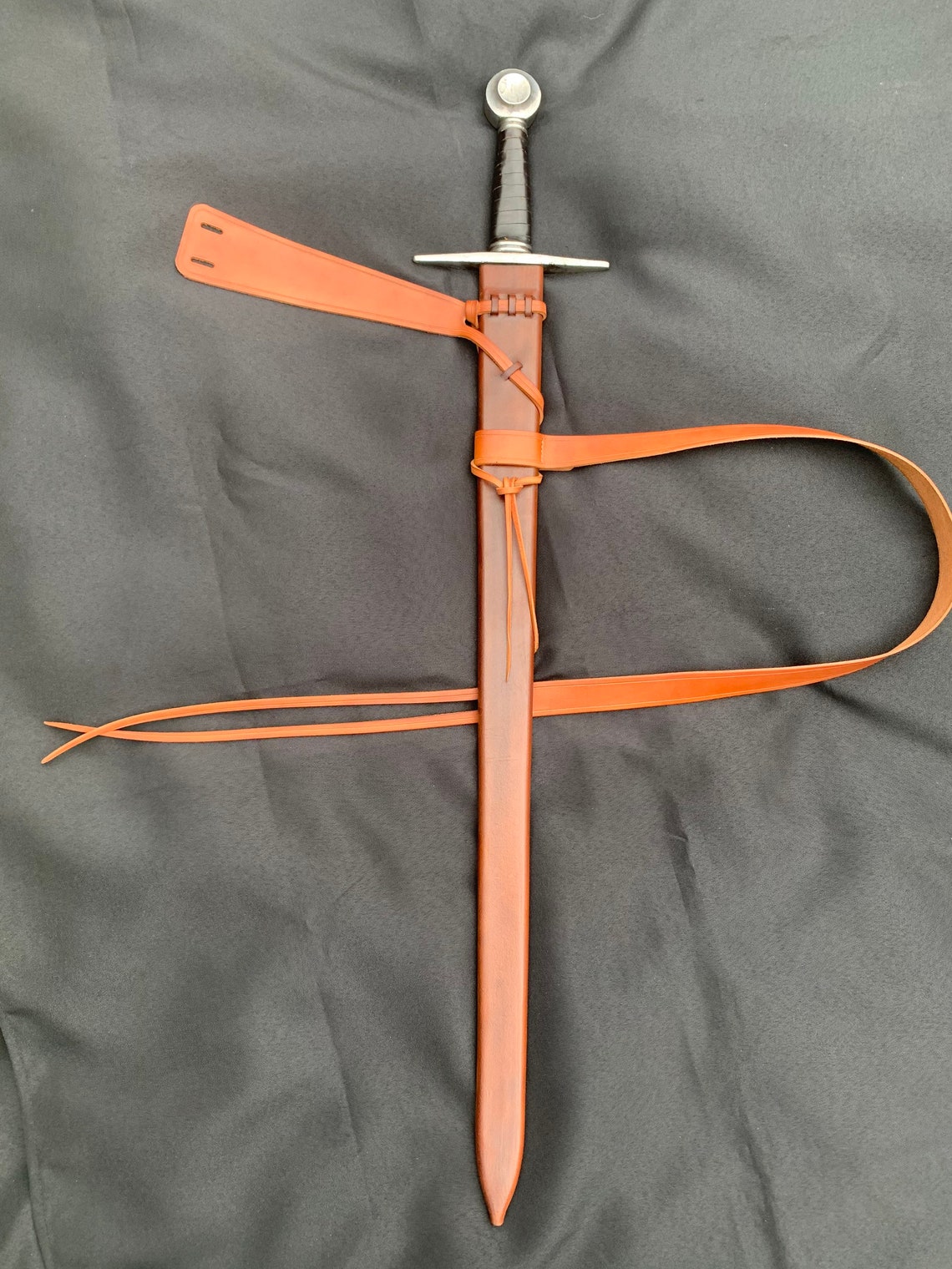 Medieval Scabbard: Handmade Knight Sword Belt Made From Veg Tan Leather ...