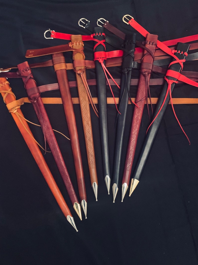 Medieval Scabbard: Handmade Knight Sword Belt Made From Veg Tan Leather ...