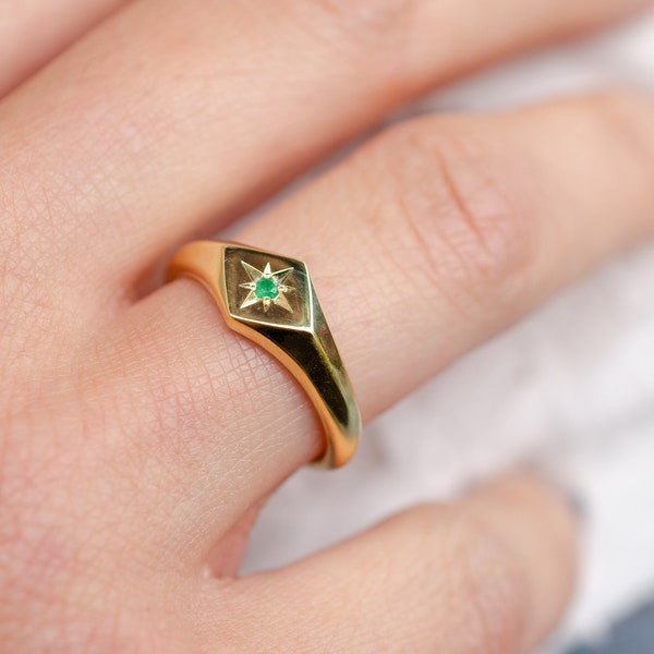 Birthstone Signet - Etsy