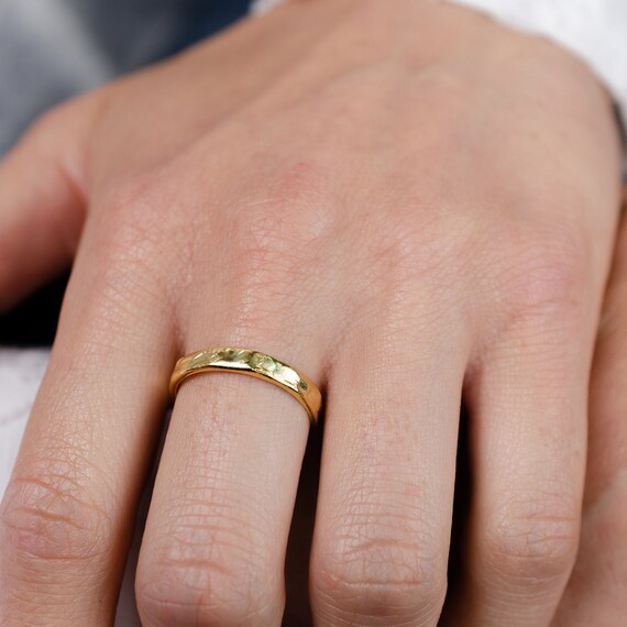 Stardust Text Ring Personalised Textured Ring Sterling - Etsy UK