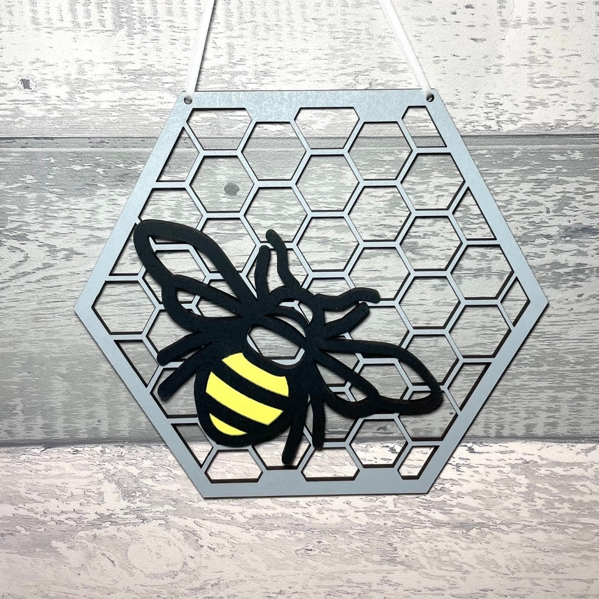 Bee Plaque Bee Wall Art Hanging Plaque Home Gift Bee - Etsy UK