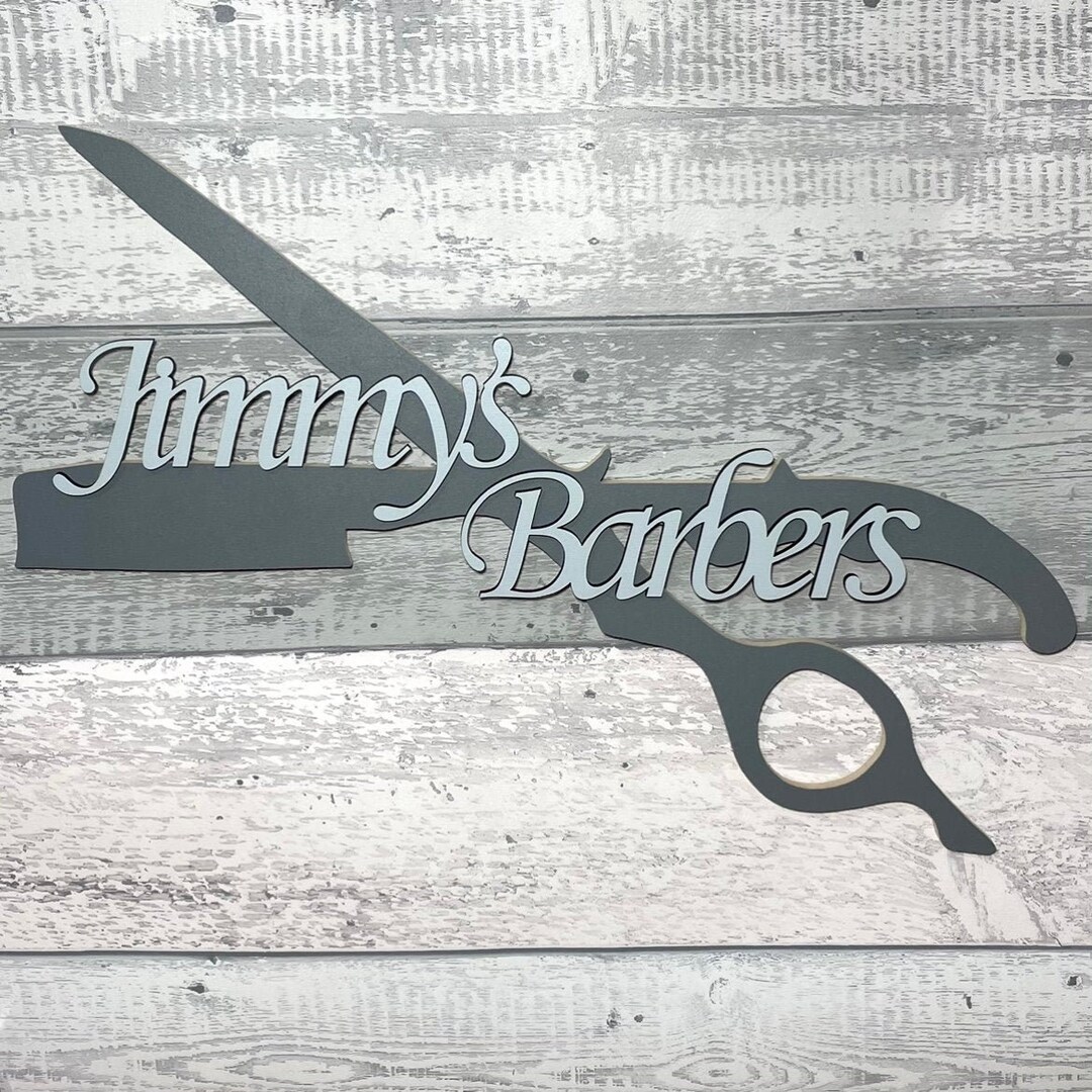 Oversized Scissors Personalised Wooden, Large Scissors, Salon Sign ...