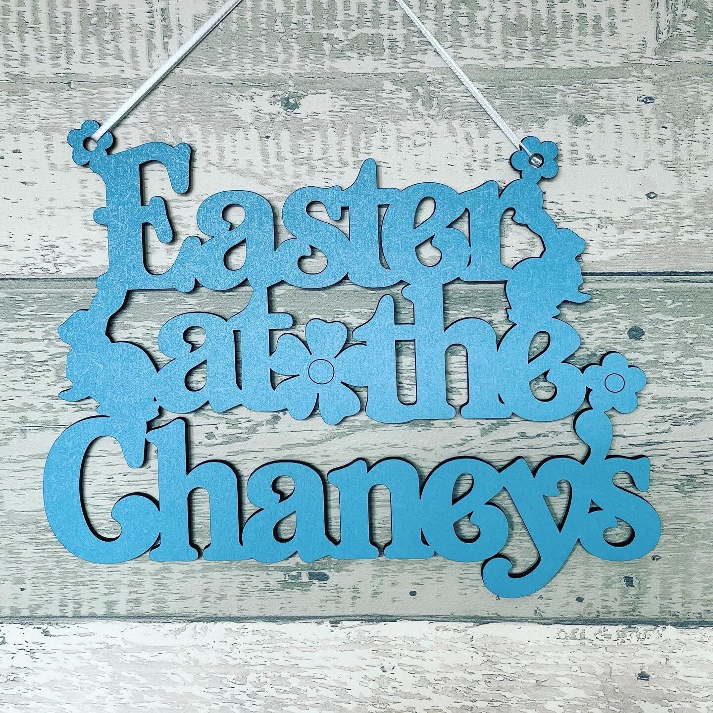 Easter at the Surname Personalised Family Hanging Plaque Sign - Etsy UK