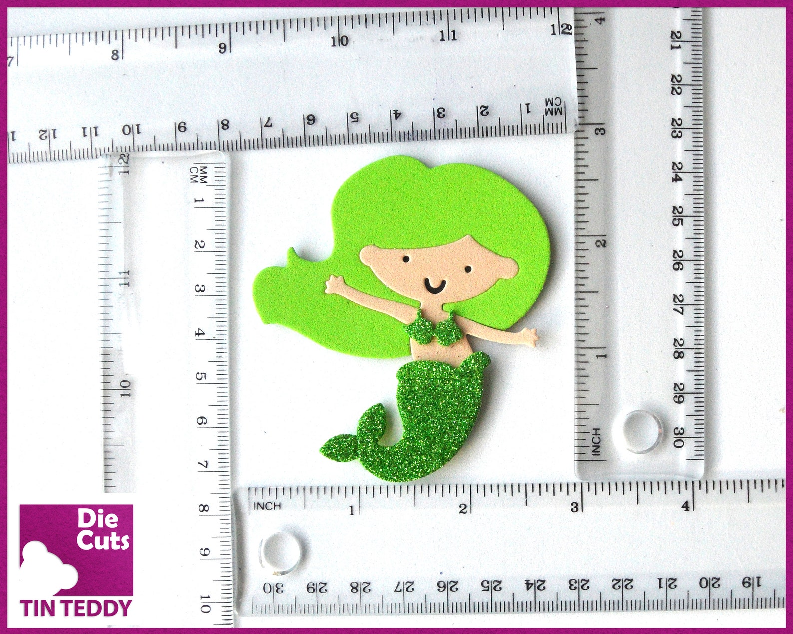 Glitter Mermaid Toppers Mermaid Embellishments for Crafting - Etsy