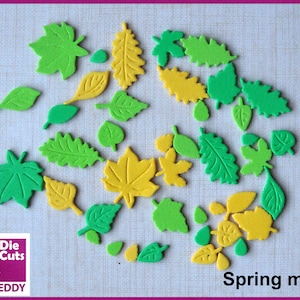 Tiny Foam Leaves Die Cuts - Die Cut Leaves for Your Cardmaking Etc Leaf ...