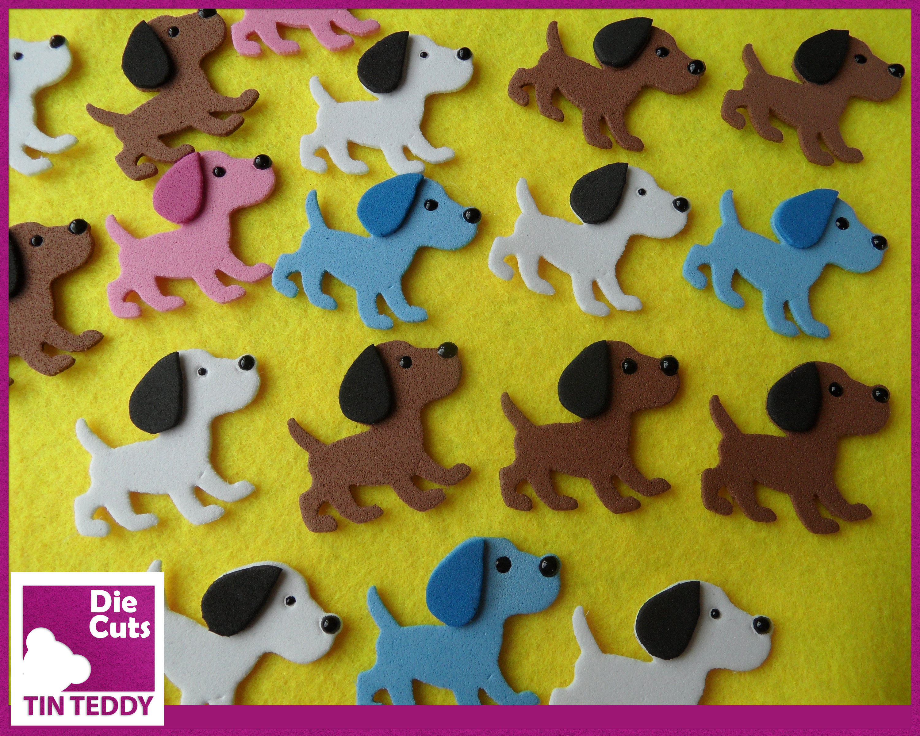 Puppy Die Cuts - Die Cut Puppies for Crafting - Dog Die Cuts - Puppy ...