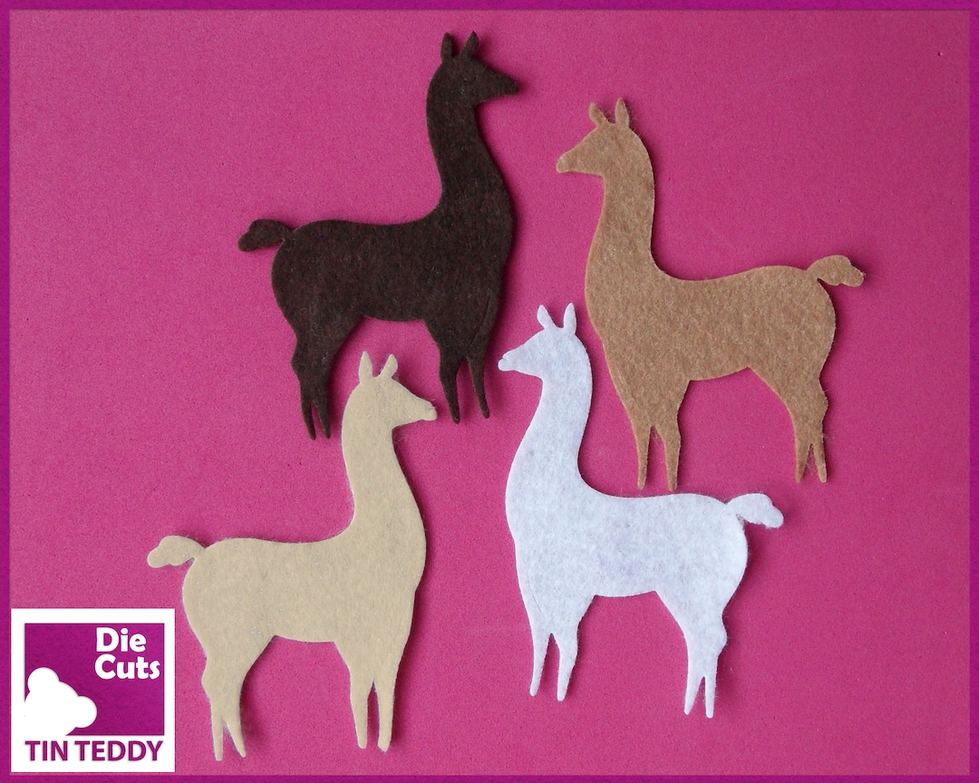 Felt Llama Die Cuts Die Cut Llamas for Your Craft Projects - Llama ...
