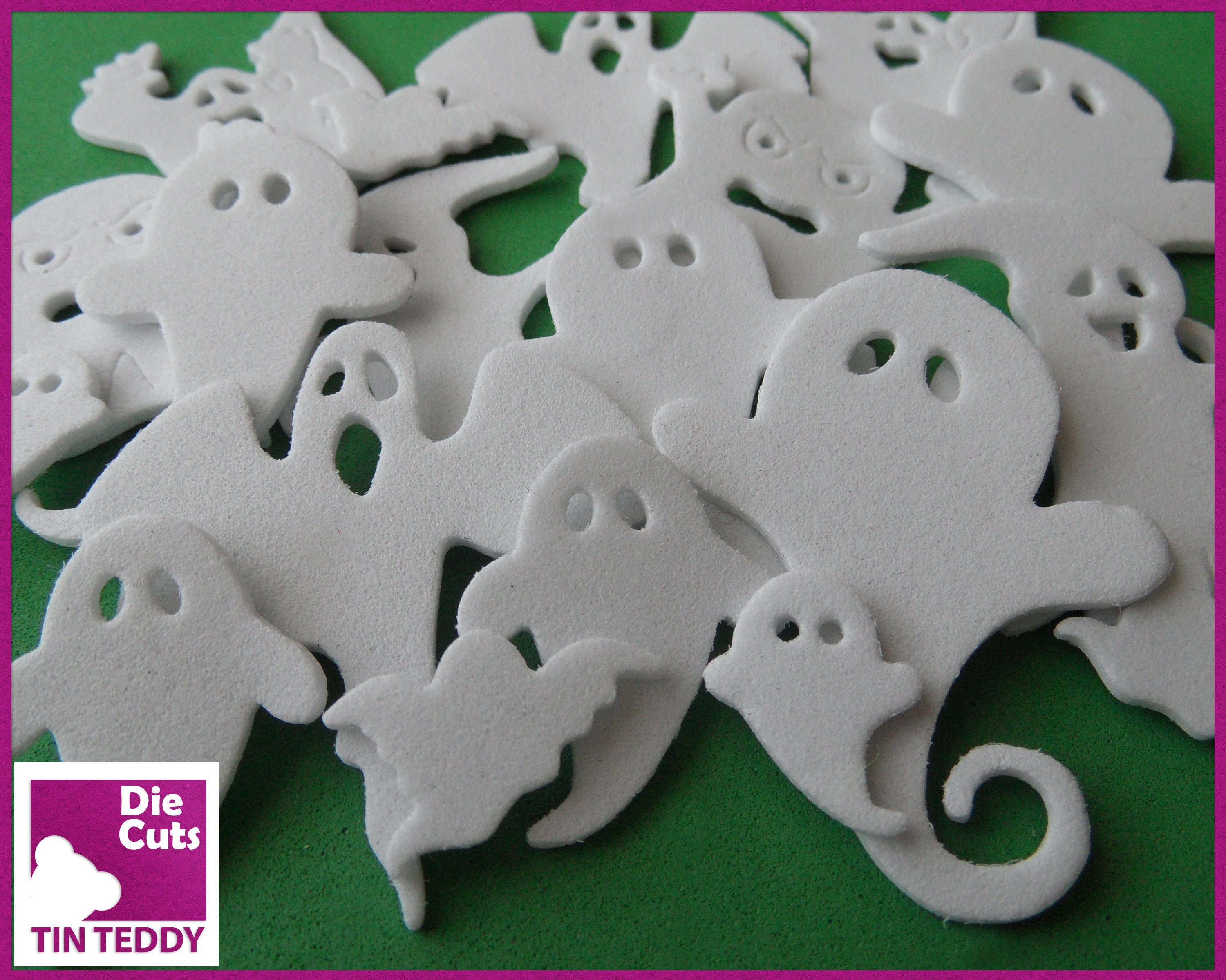 Foam Ghost Die Cuts - Die Cut Ghost Embellishments for Halloween Crafts ...