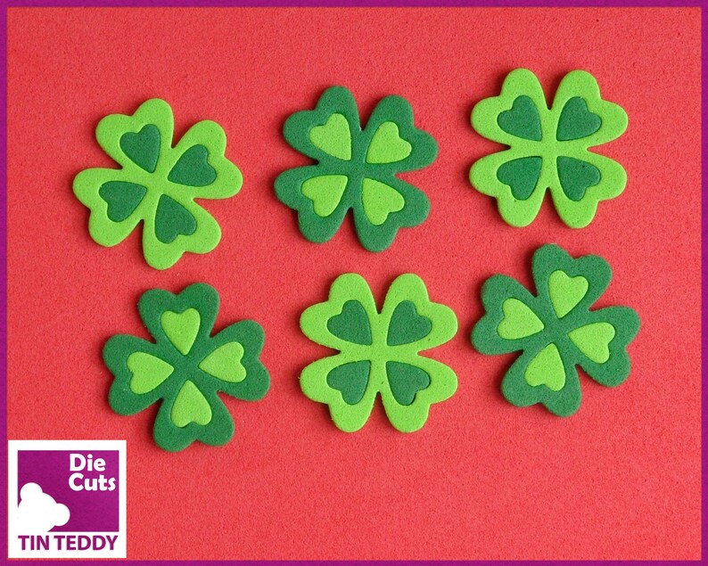 Foam Four Leaf Clover Four Leaved Clover Die Cuts for - Etsy