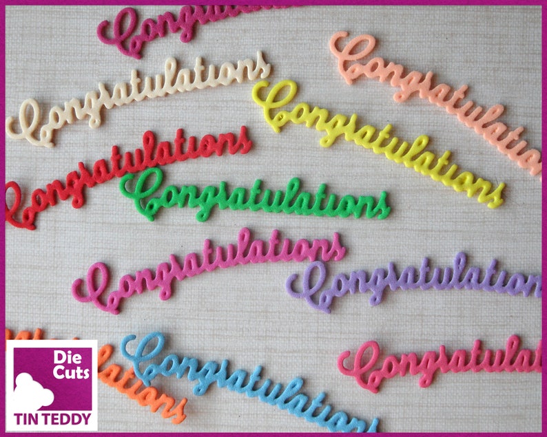 Congratulations Die Cuts -12 Foam Die Cut Congratulations for Your ...