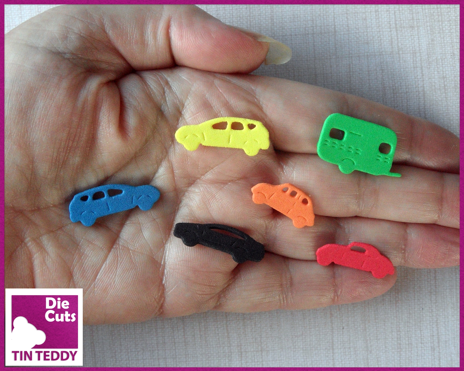 Tiny Foam Car Die Cuts Die Cut Cars for Your Cardmaking Etc - Etsy