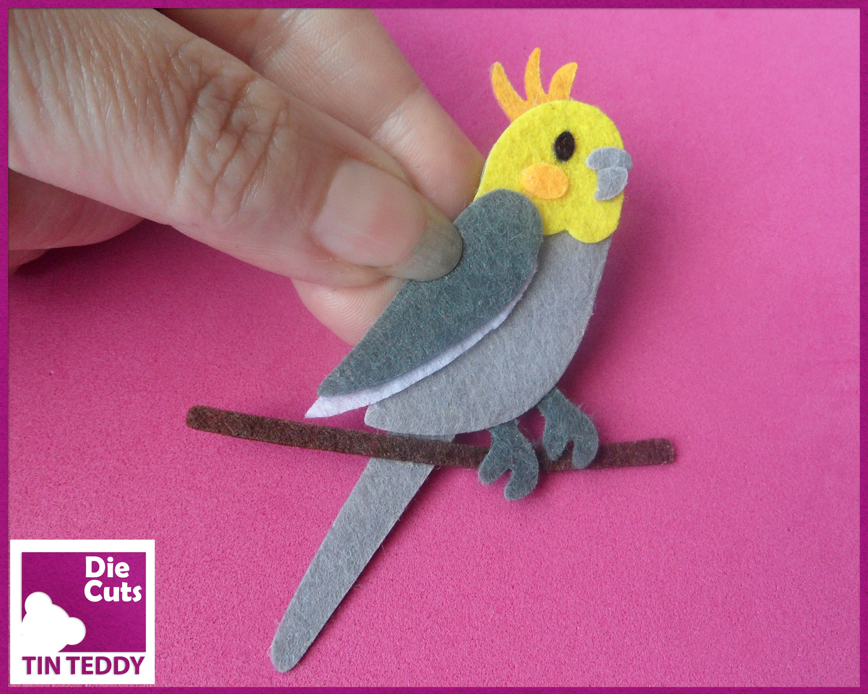Felt Cockatiel Die Cuts - Cockatiel Embellishments for Crafting -felt ...