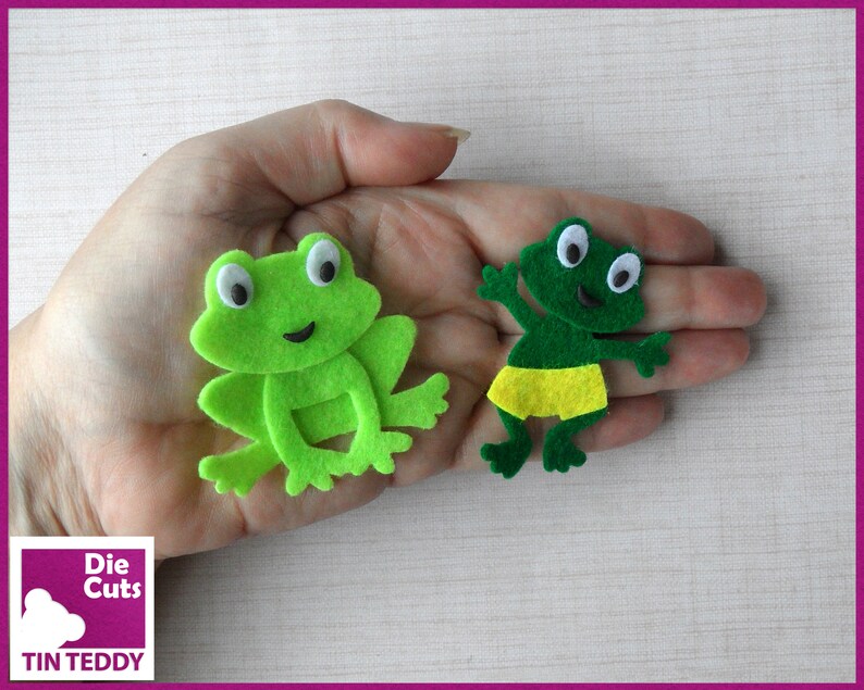 Felt Frog Die Cuts - Frog Toppers for Crafting - Die Cut Frog ...