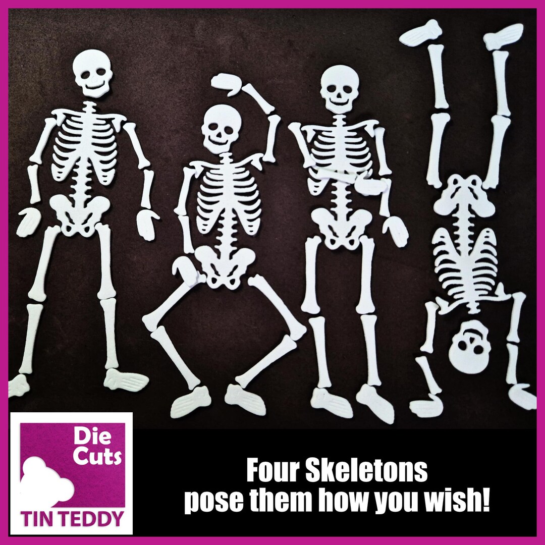 Dancing Skeletons - Foam Die Cut Big Skeleton Toppers for Crafting ...