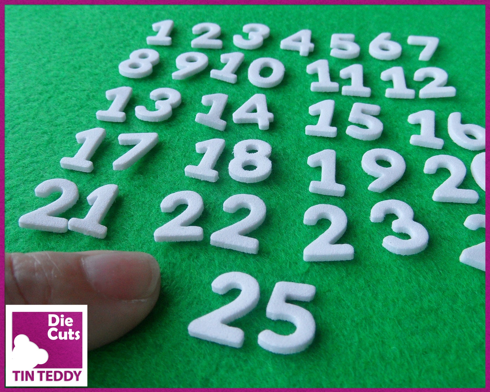 Tiny Advent Calendar Numbers - Foam Christmas Advent Numbers - 1-25 ...