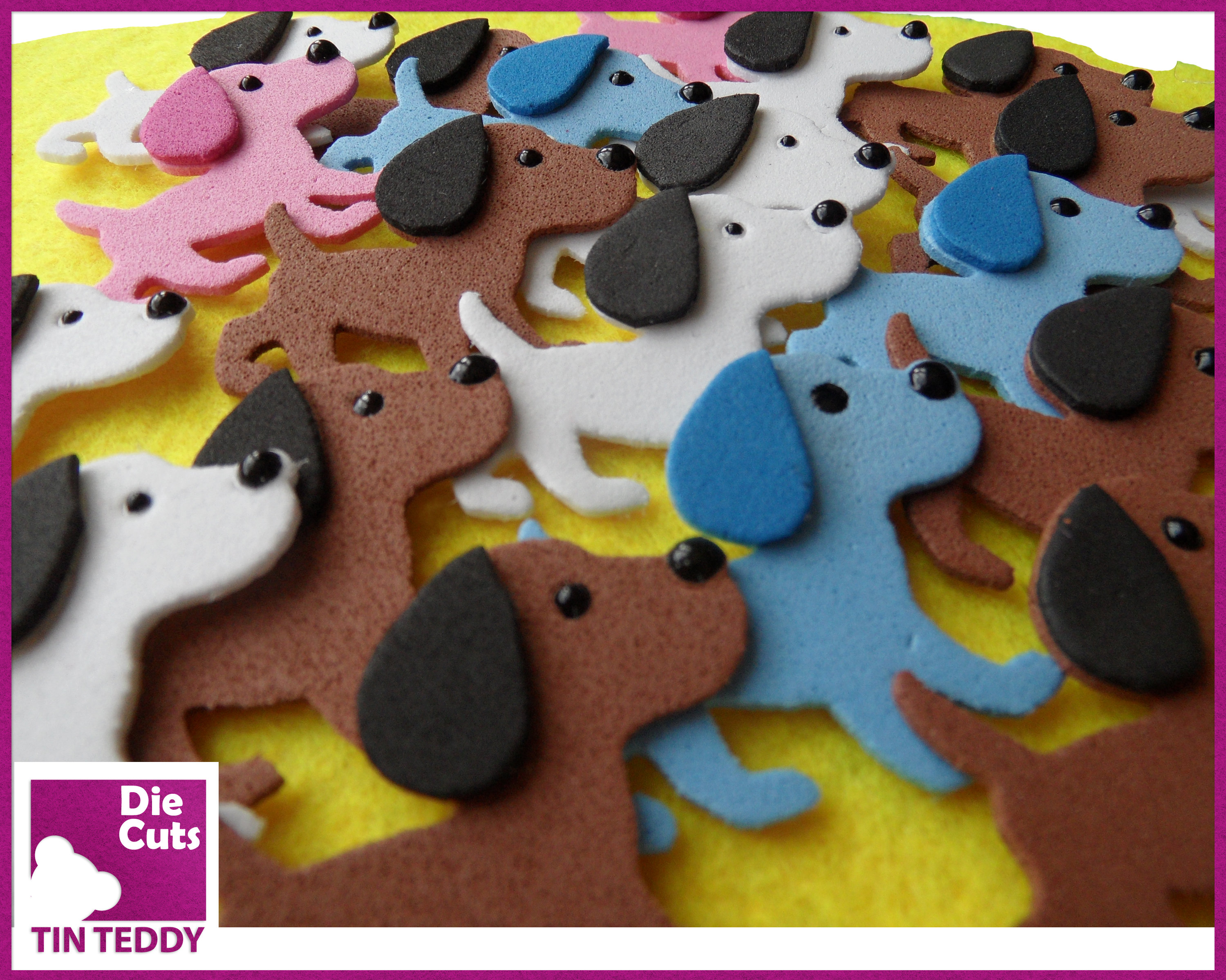 Puppy Die Cuts - Die Cut Puppies for Crafting - Dog Die Cuts - Puppy ...