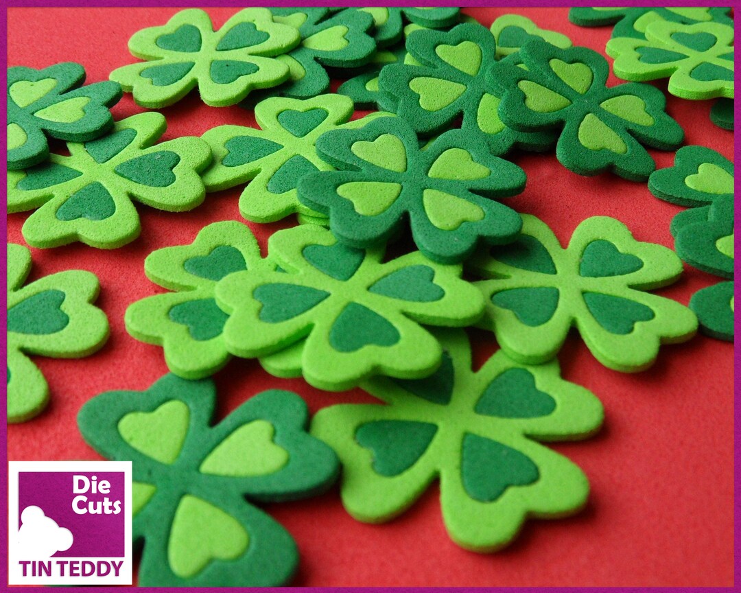 Foam Four Leaf Clover - Four Leaved Clover Die Cuts for Crafting, Lucky ...