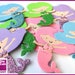 Glitter Mermaid Toppers Mermaid Embellishments for Crafting Foam ...