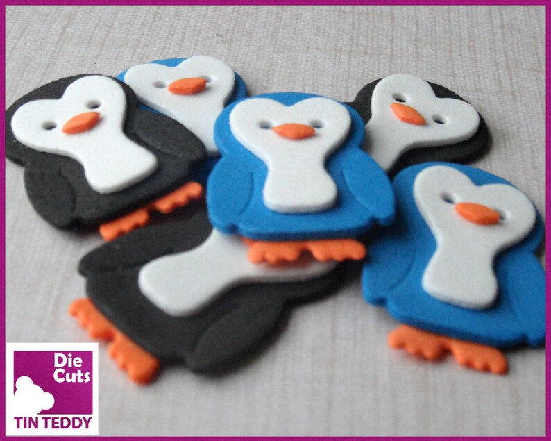 Foam Penguin Die Cut - Die Cut Penguin Embellishments. Layered Penguin ...
