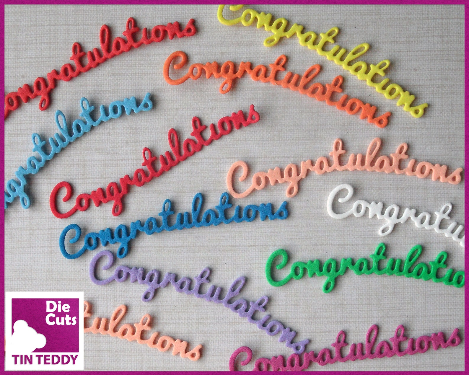 Congratulations Die Cuts 12 Foam Die Cut Congratulations for - Etsy