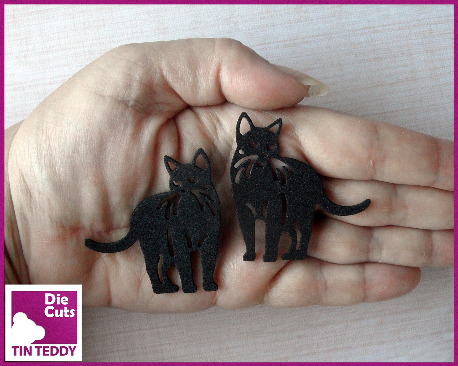 6 Foam Cats Die Cuts - 6 Die Cut Cat Toppers or Craft Embellishments ...