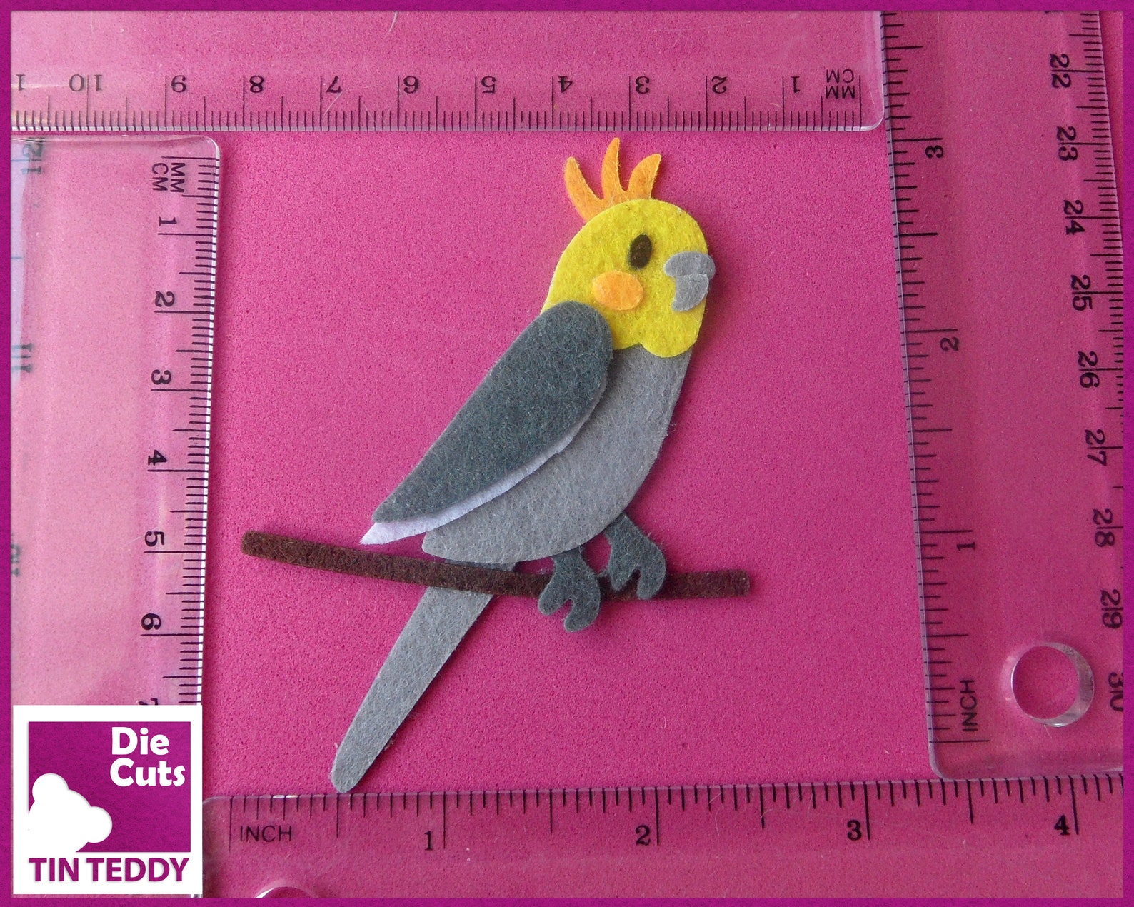 Felt Cockatiel Die Cuts - Cockatiel Embellishments for Crafting -felt ...