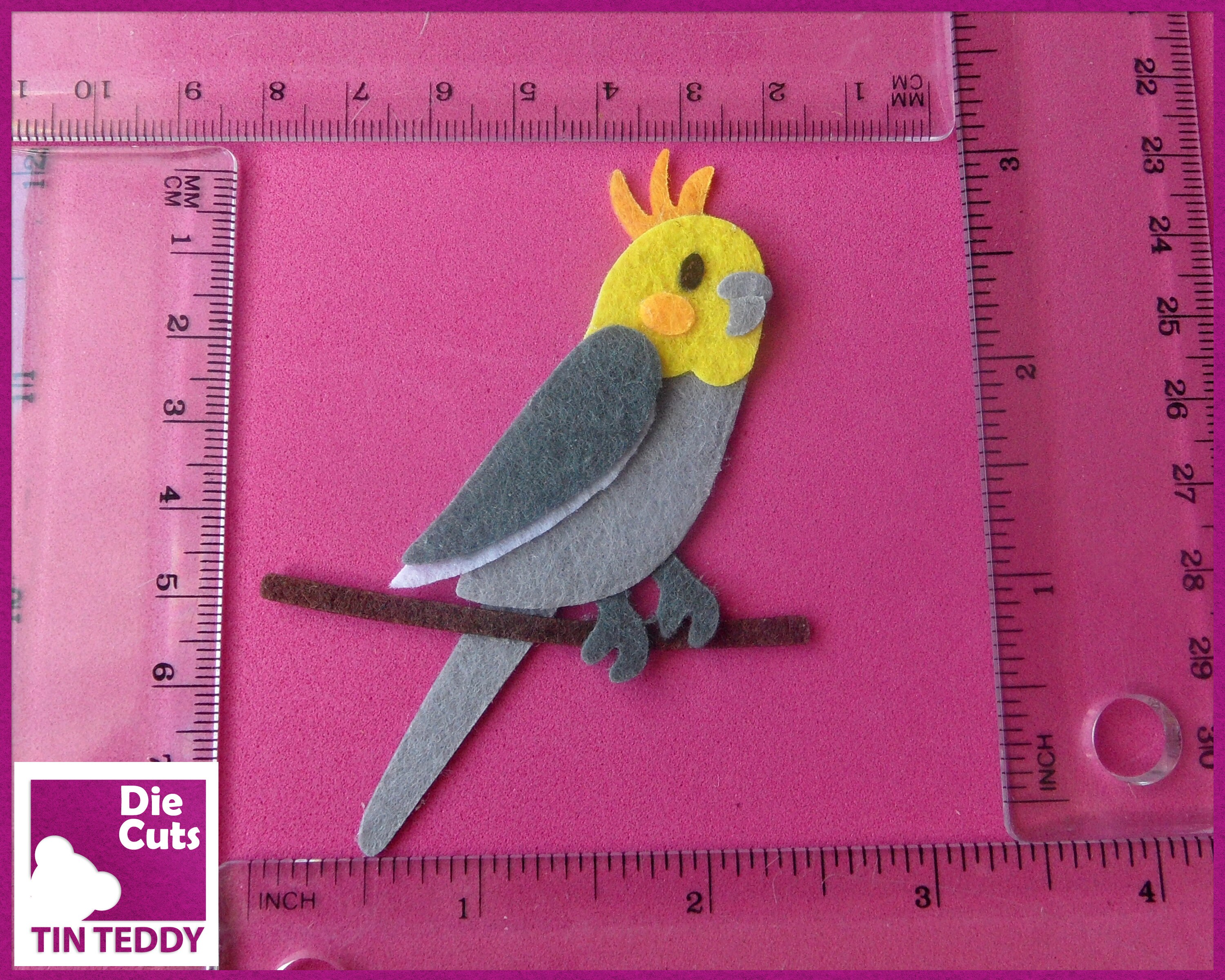 Felt Cockatiel Die Cuts - Cockatiel Embellishments for Crafting -felt ...