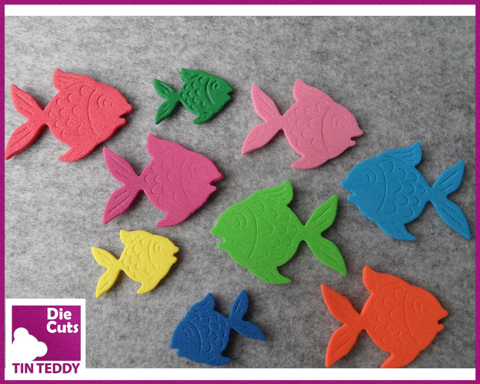 Foam Fish Die Cuts - Fun Fish Embellishments for Crafting - Fishes Die ...
