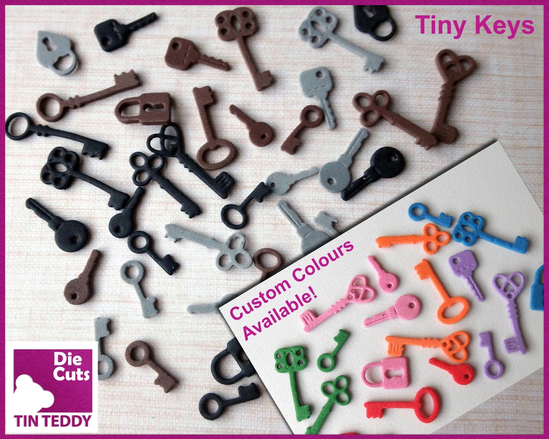 Tiny Foam Keys Die Cuts - Die Cut Keys and Locks for Your Cardmaking ...