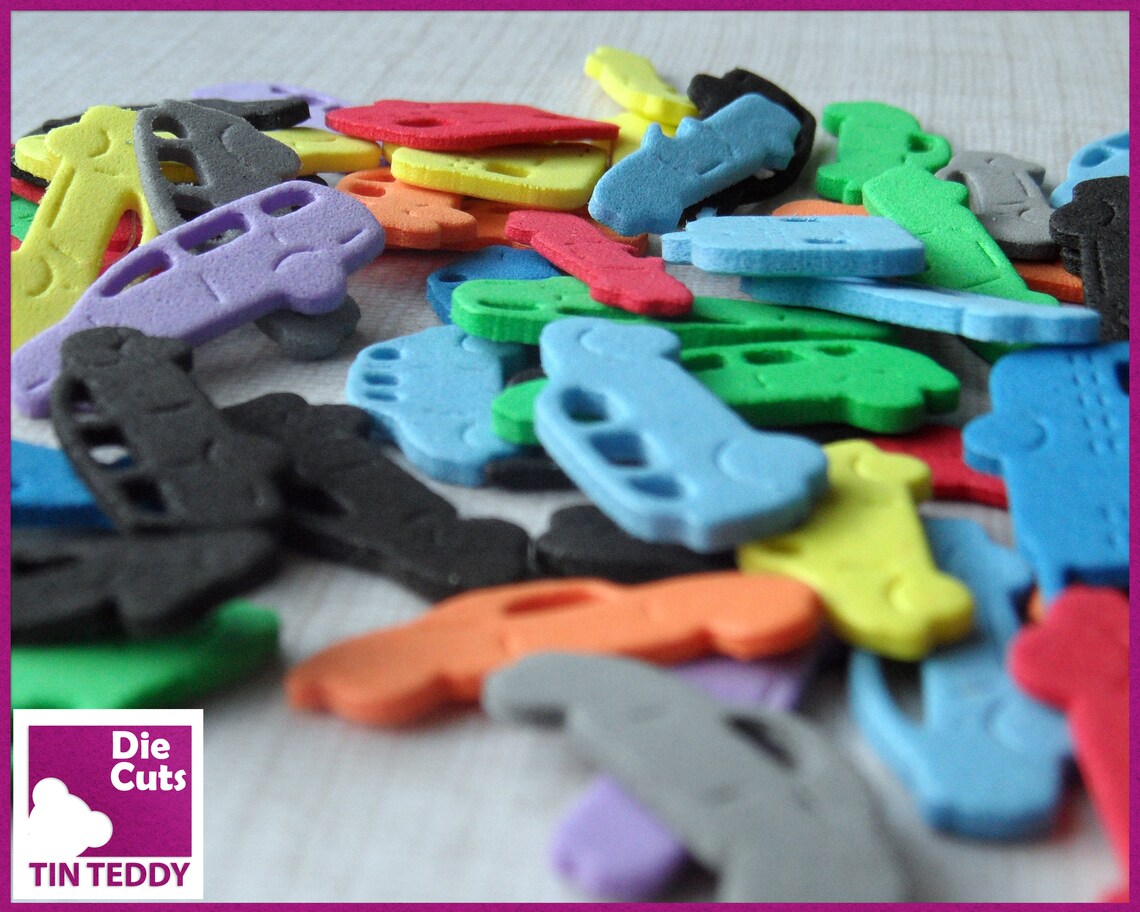 Tiny Foam Car Die Cuts Die Cut Cars for Your Cardmaking Etc - Etsy