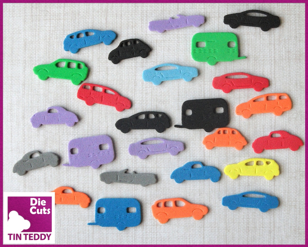 Tiny Foam Car Die Cuts - Die Cut Cars for Your Cardmaking Etc Car ...