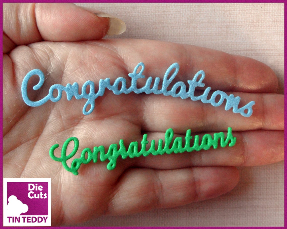 Congratulations Die Cuts -12 Foam Die Cut Congratulations for Your ...