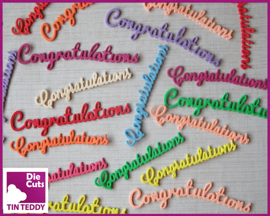 Congratulations Die Cuts -12 Foam Die Cut Congratulations for Your ...