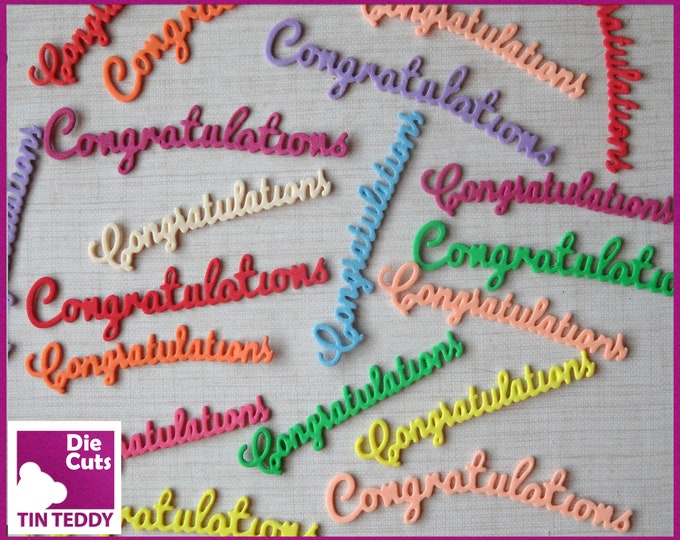 Congratulations Die Cuts -12 Foam Die Cut Congratulations for Your ...