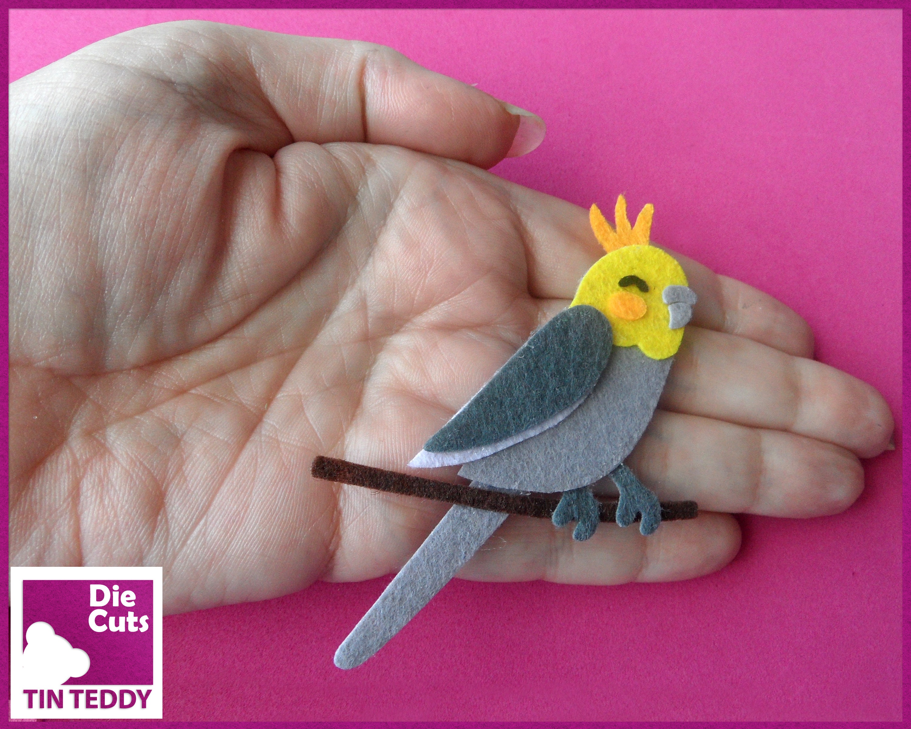 Felt Cockatiel Die Cuts - Cockatiel Embellishments for Crafting -felt ...