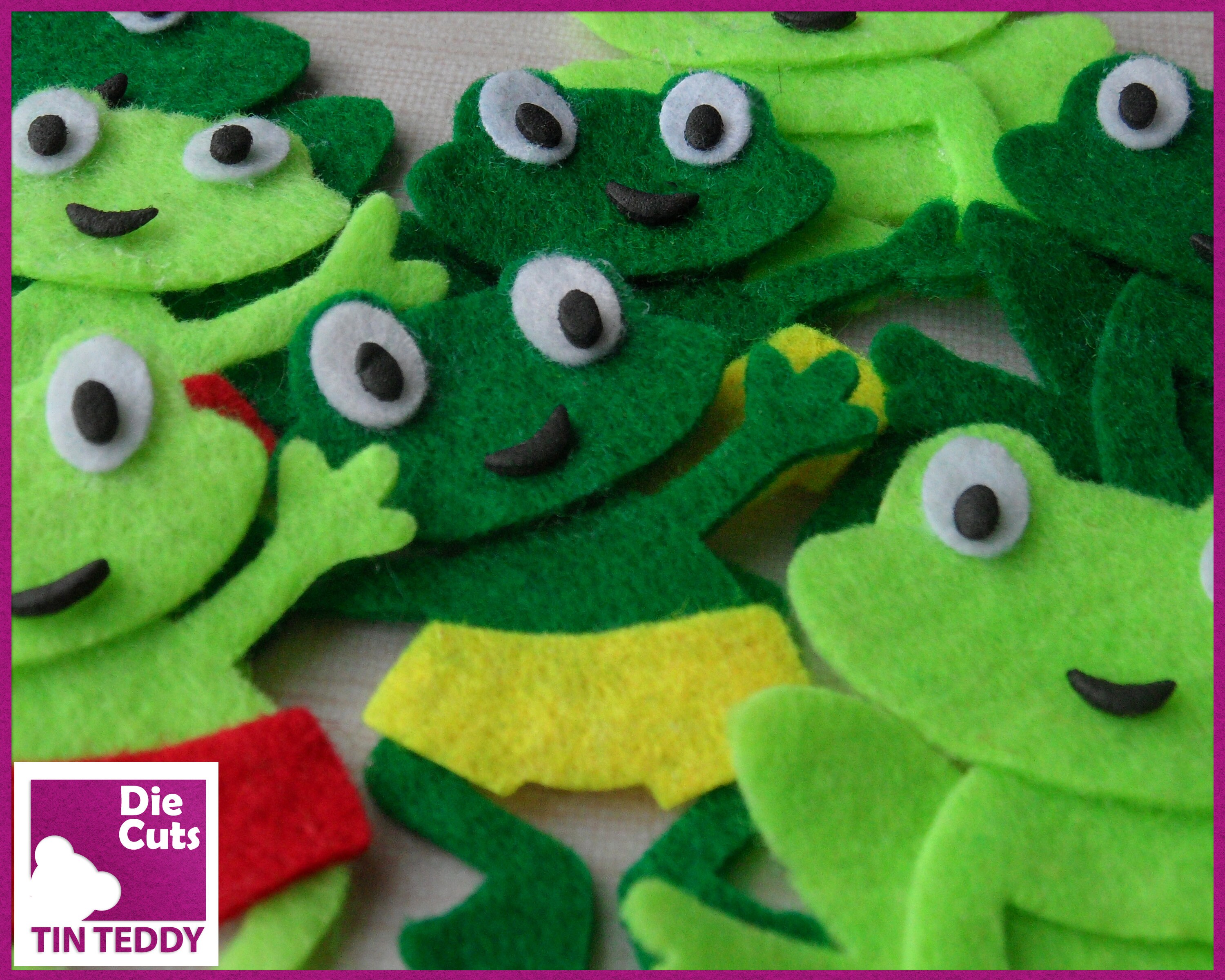 Felt Frog Die Cuts - Frog Toppers for Crafting - Die Cut Frog ...