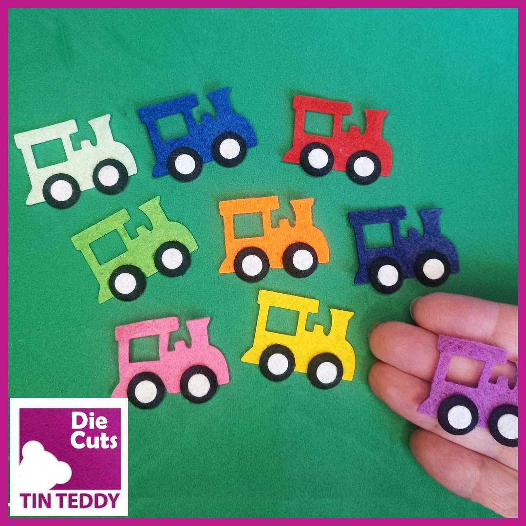 Felt Train Embellishments Little Die Cut Felt Steam Engine Vehicles for ...