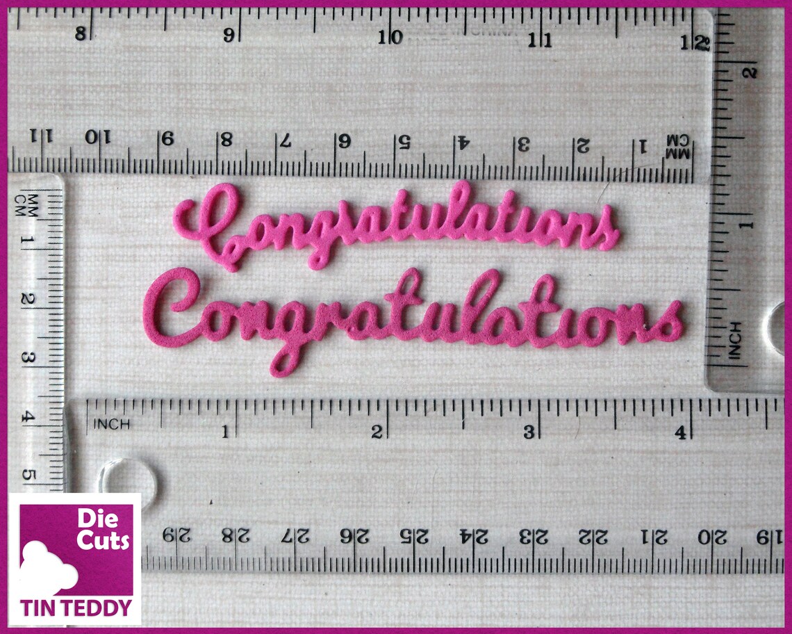 Congratulations Die Cuts 12 Foam Die Cut Congratulations for - Etsy