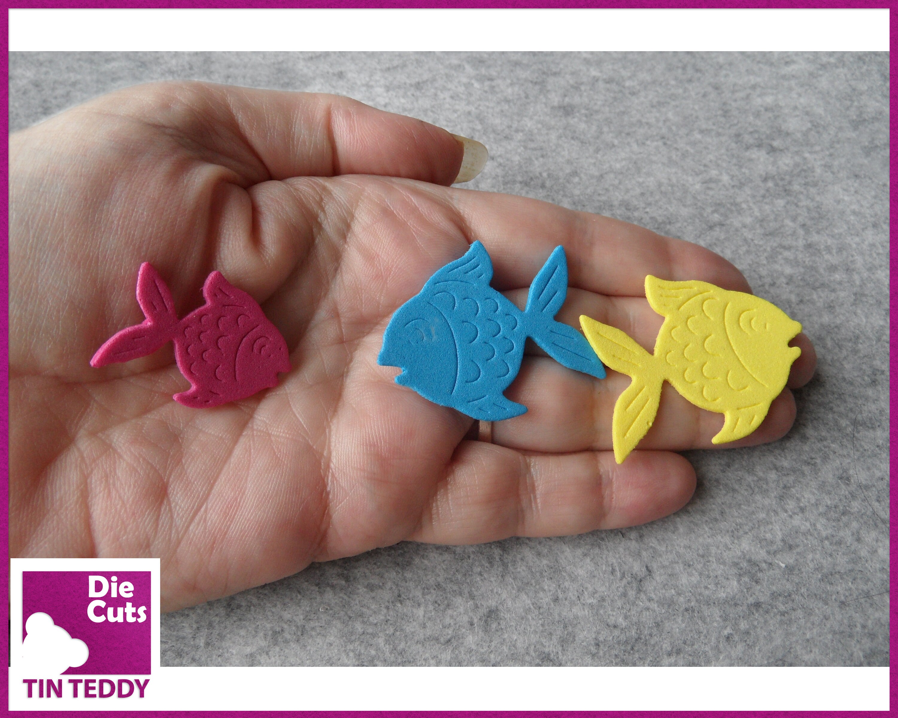 Foam Fish Die Cuts - Fun Fish Embellishments for Crafting - Fishes Die ...