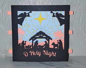 Nativity of Jesus Pop-up Card 3D - Merry Christmas Card - Paper Cutting ...