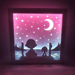 3d Snoopy Shadow Box Design SVG - Etsy Canada
